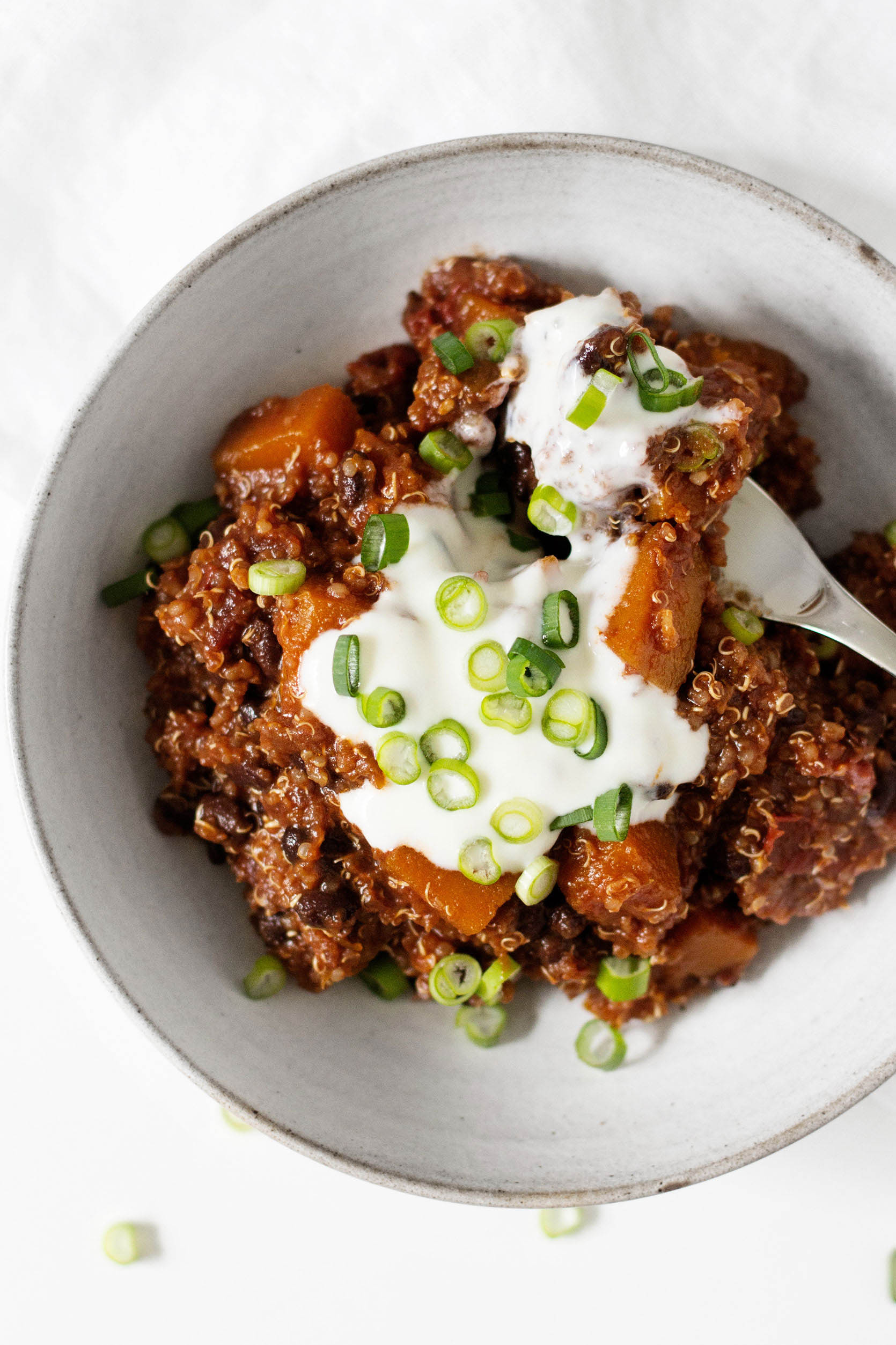 Slow Cooker Black Bean Butternut Chili | The Full Helping