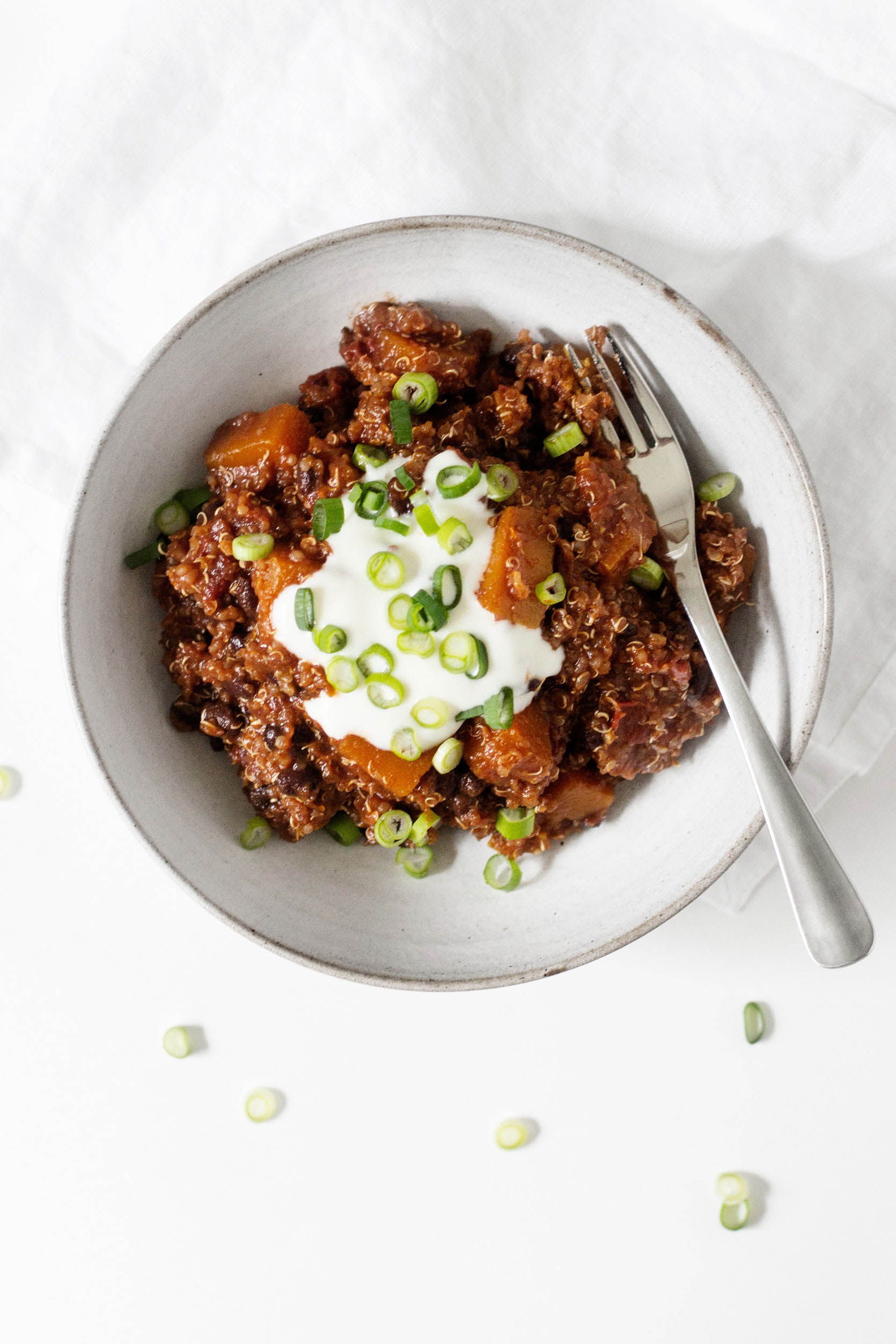 Slow Cooker Black Bean Butternut Chili | The Full Helping