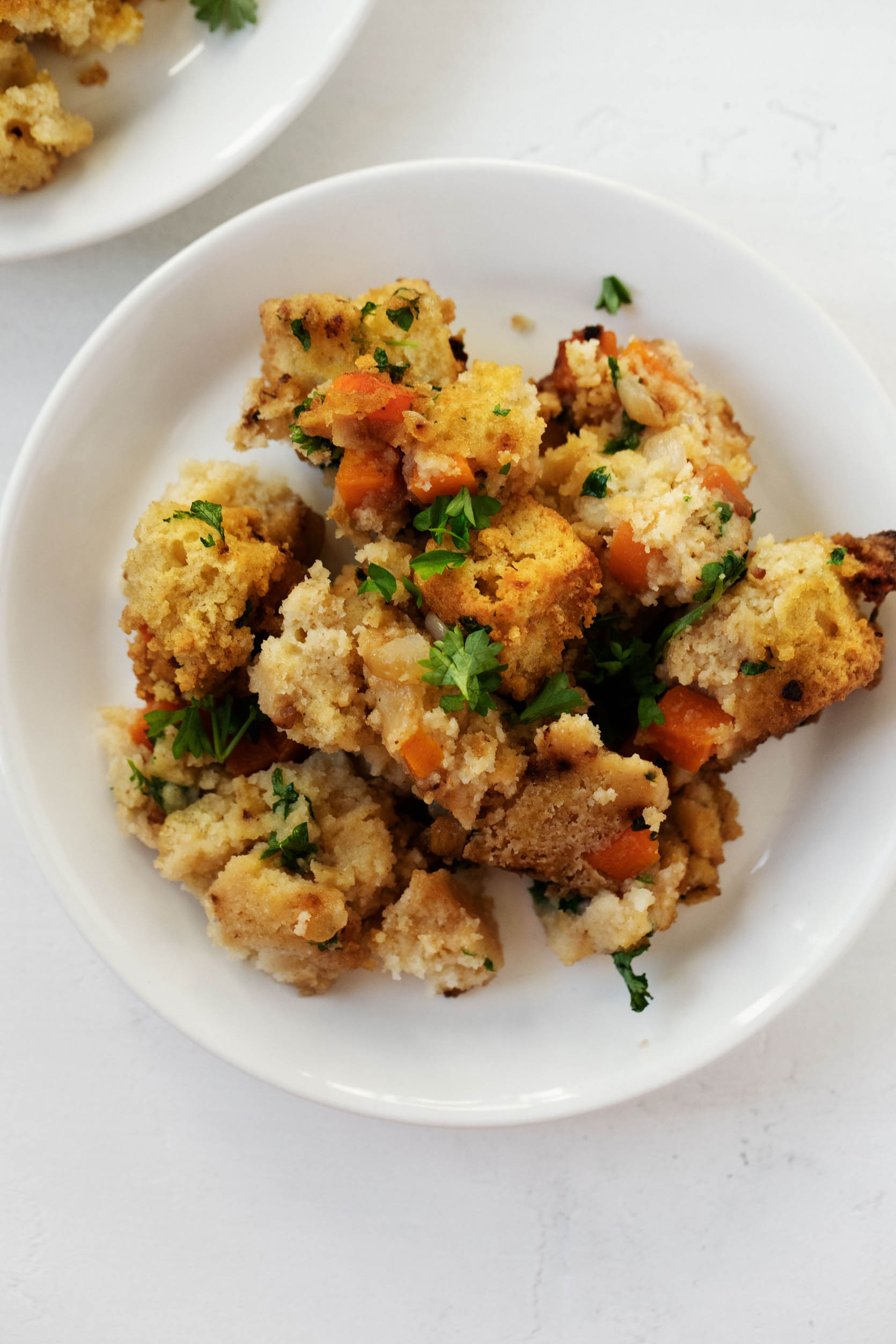 Simple Vegan Cornbread Sage Stuffing | The Full Helping