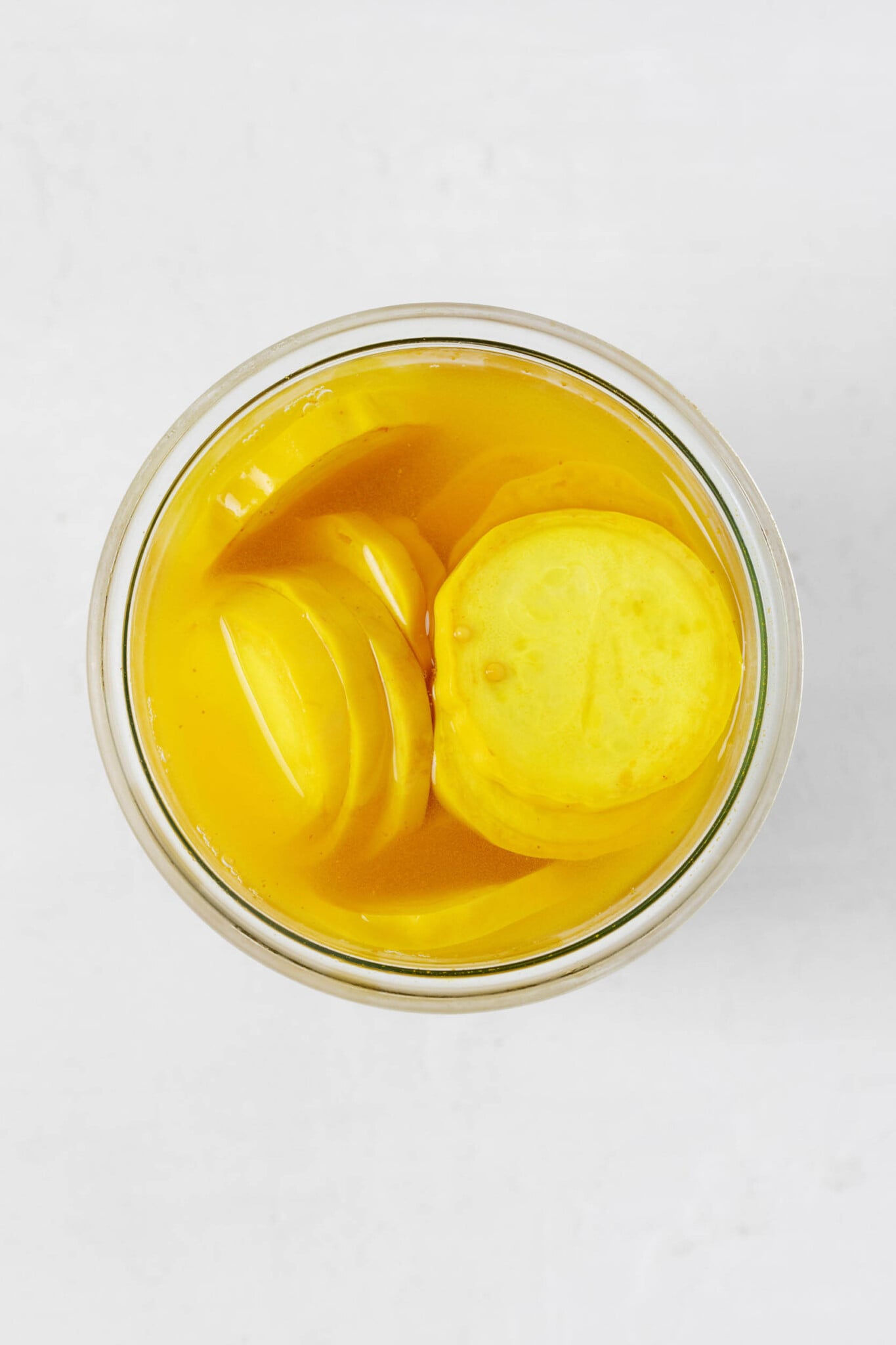 Quick Pickled Yellow Squash Slices | The Full Helping