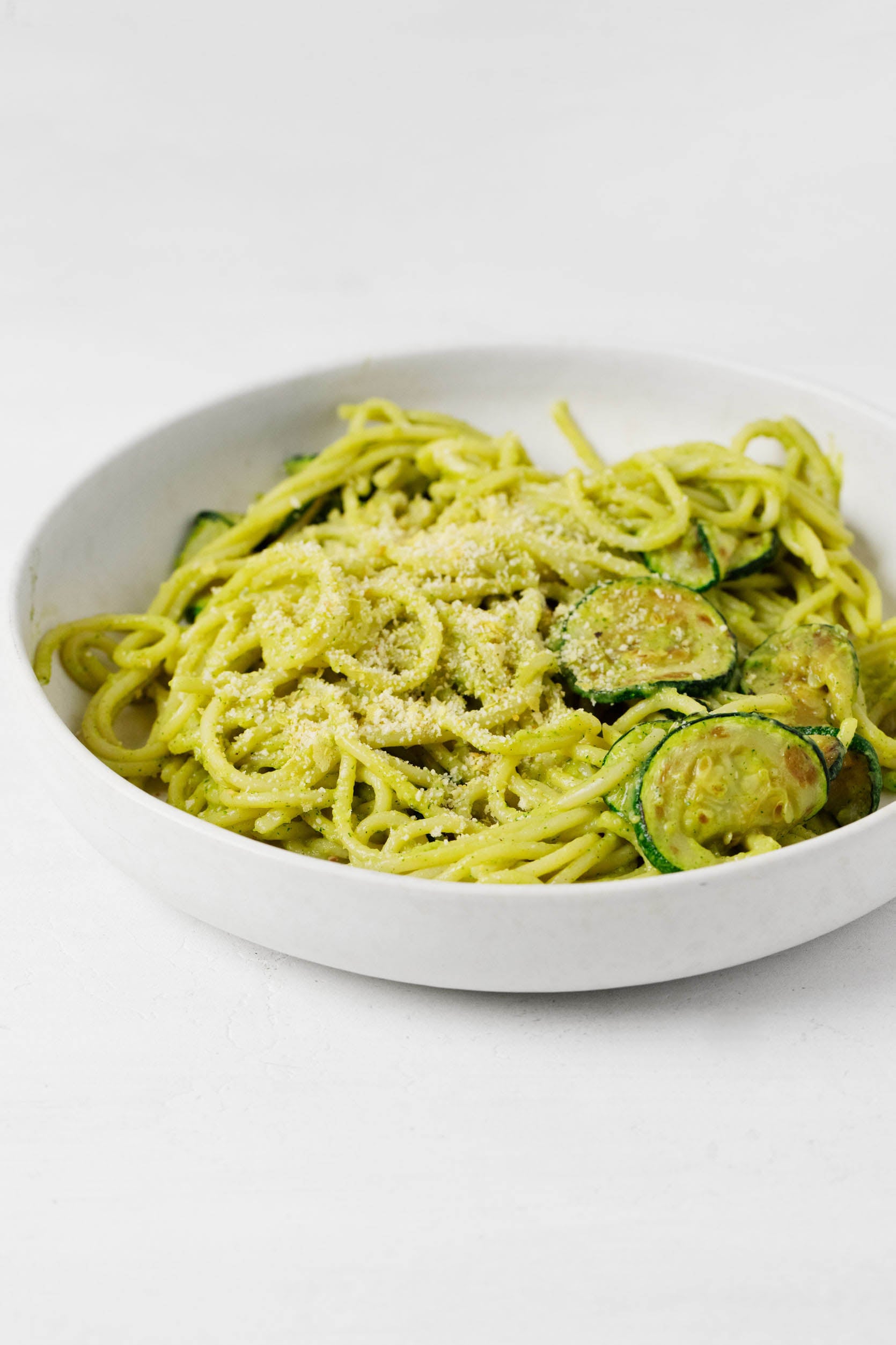 Light and Creamy Vegan Zucchini Pasta | The Full Helping